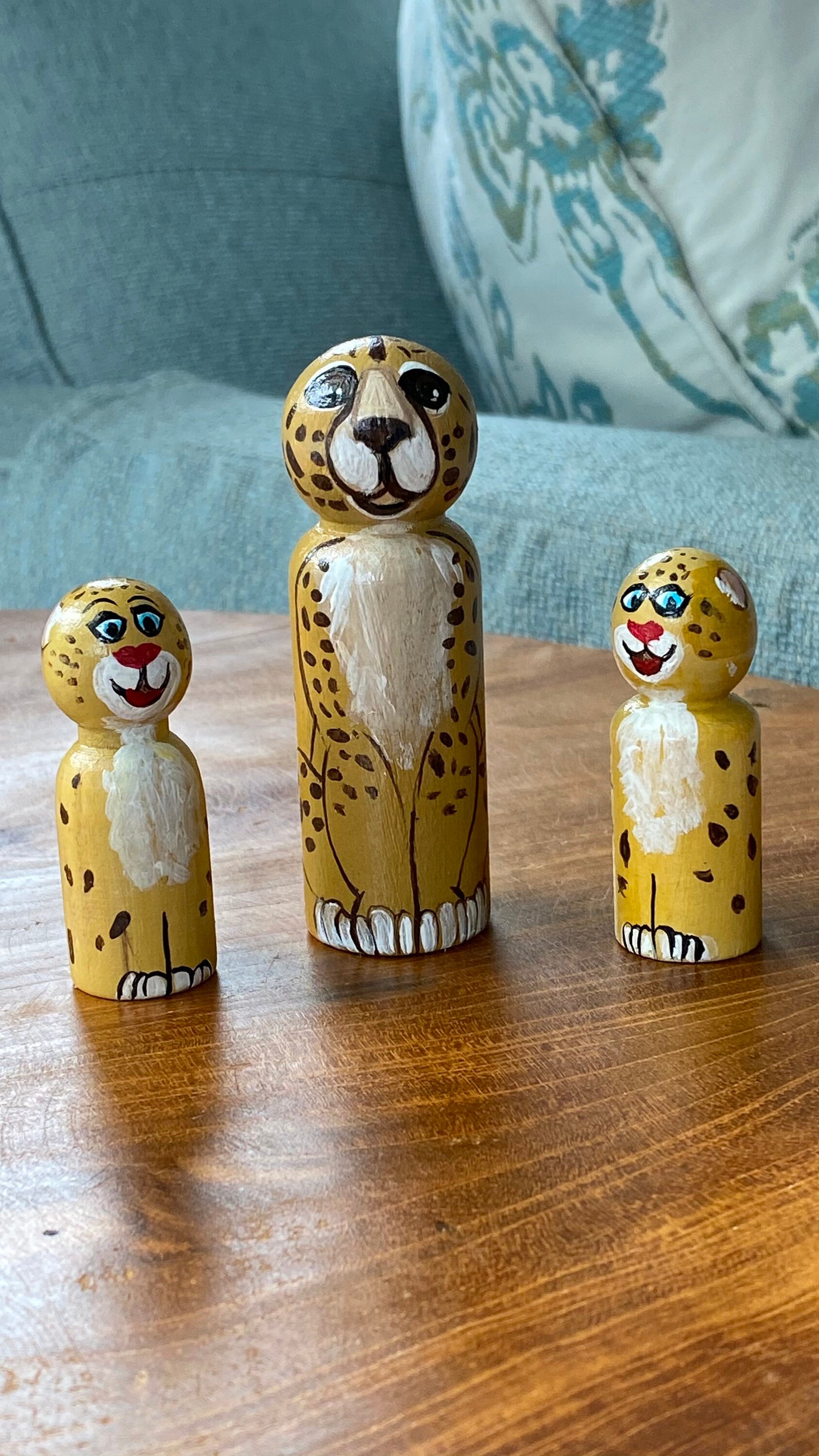 Custom Animal Family Peg Dolls Animal Pegs Farm Animals | Etsy