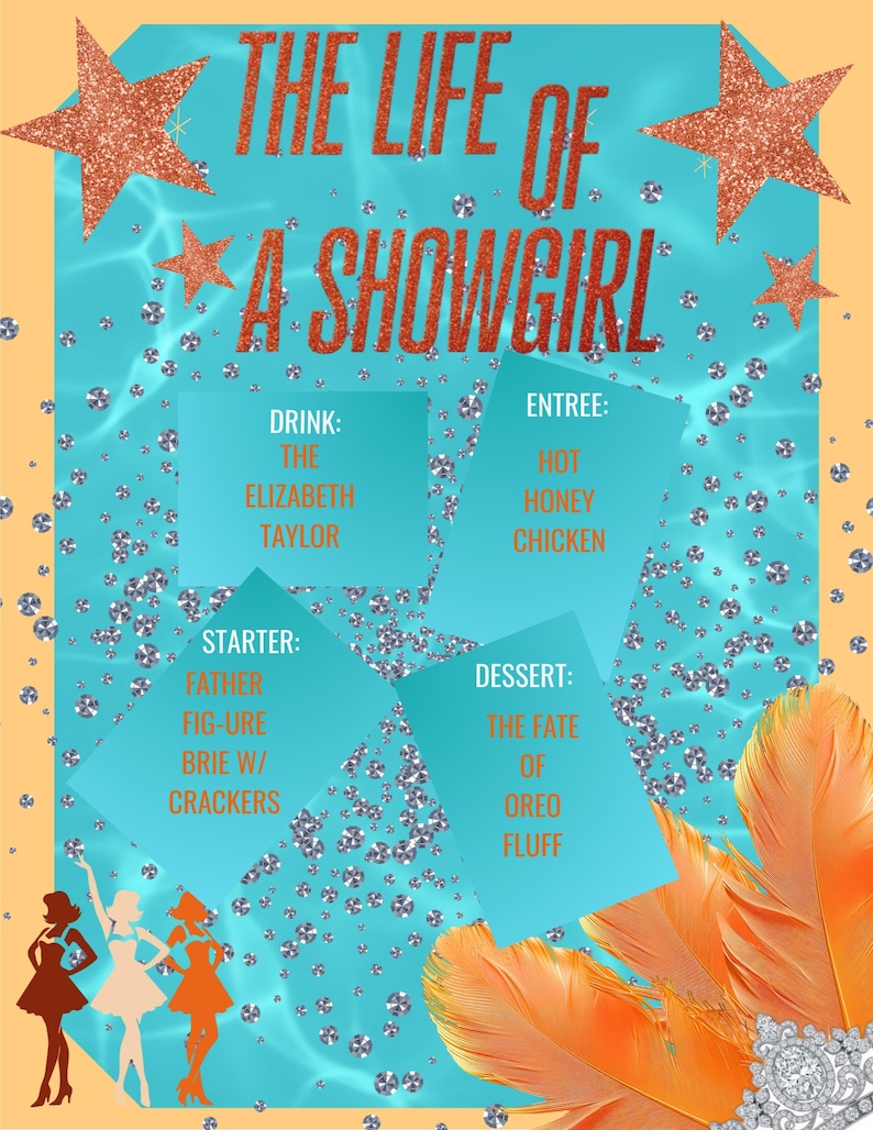 Taylor Swift the Life of a Showgirl Editable Menu Template | Swiftie ...