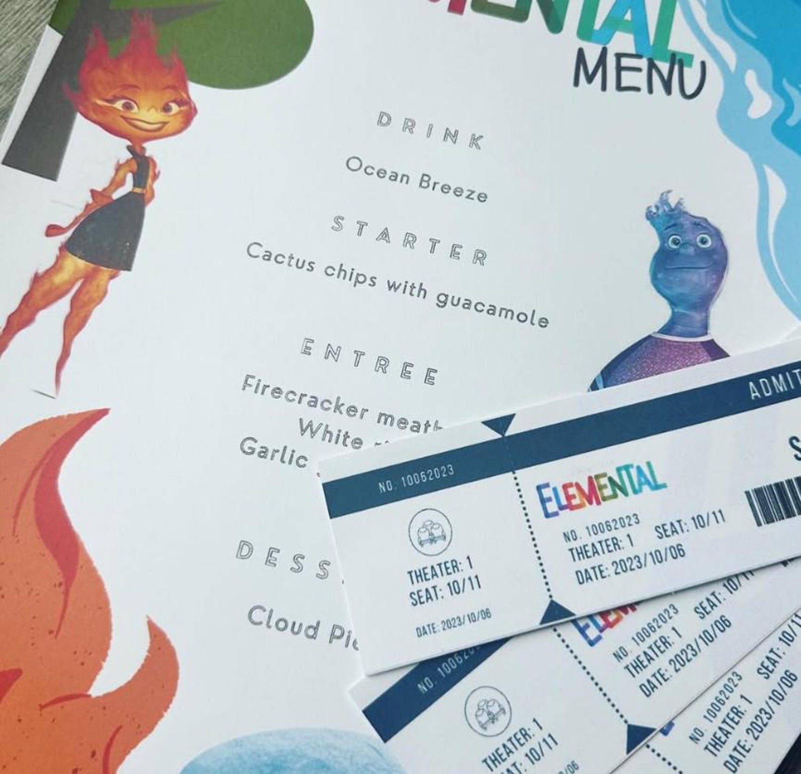 Elemental Movie Night Theme Night Menu Template - Etsy