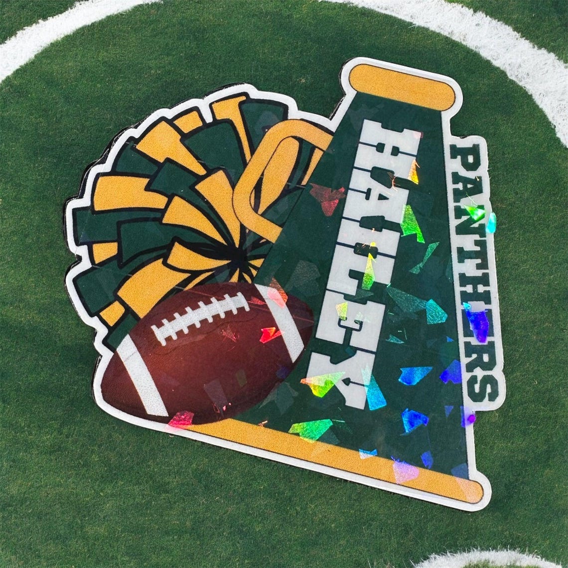 Personalized Cheerleader Football Sticker | Custom Name Team Decal ...