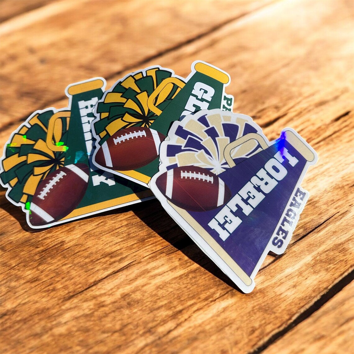Personalized Cheerleader Football Sticker | Custom Name Team Decal ...