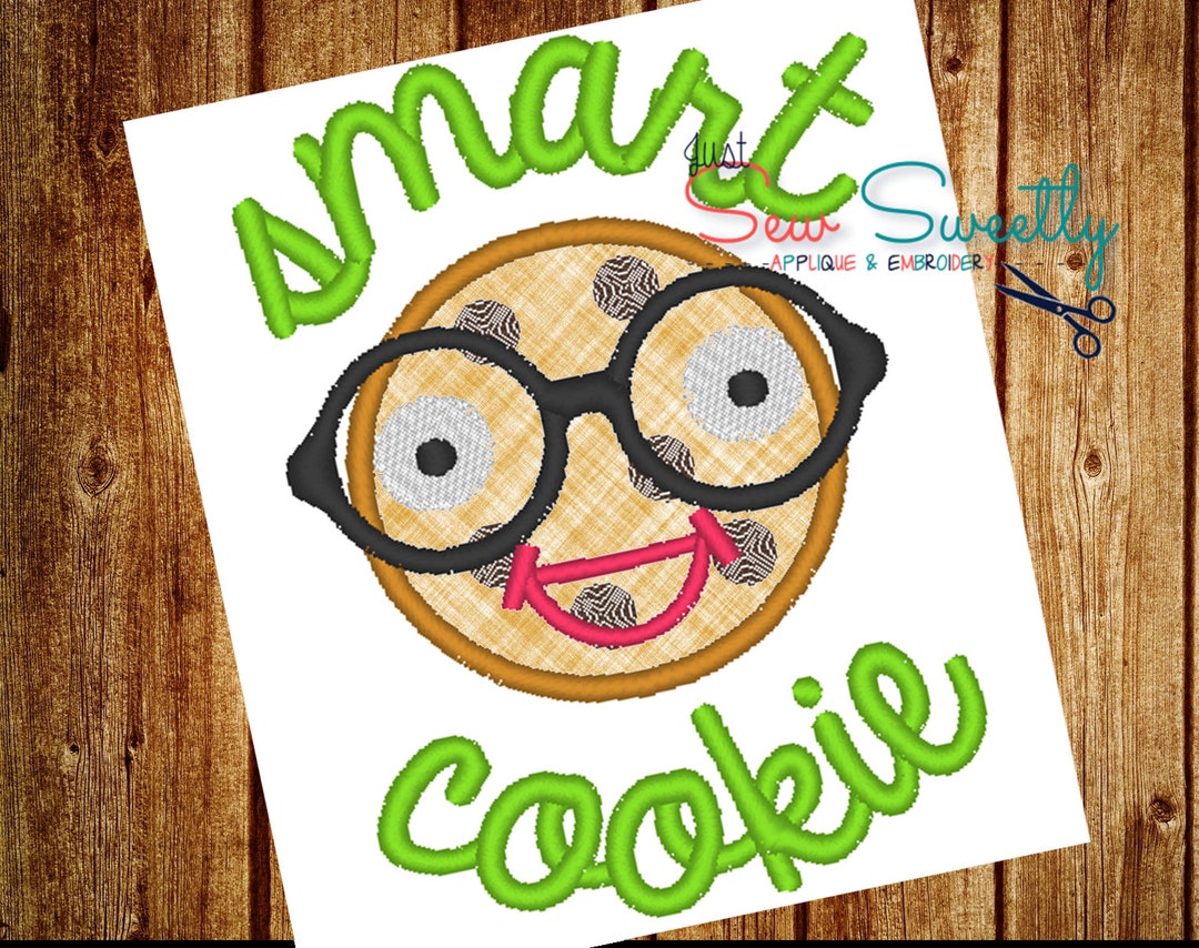 Smart Cookie Applique Back to School Applique: Machine Embroidery ...