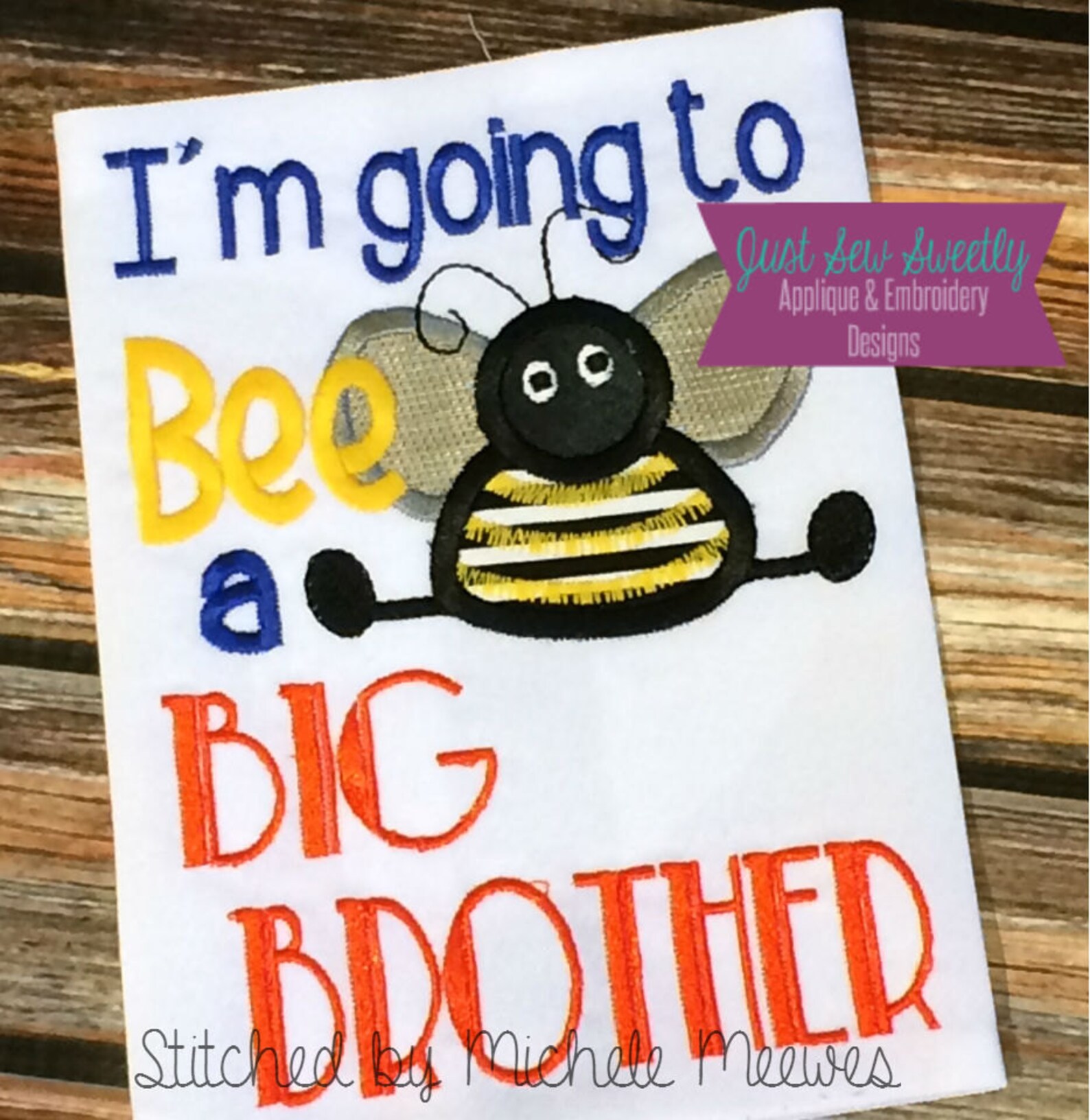 I'm Going to Be a BIG BROTHER Applique Design - Etsy