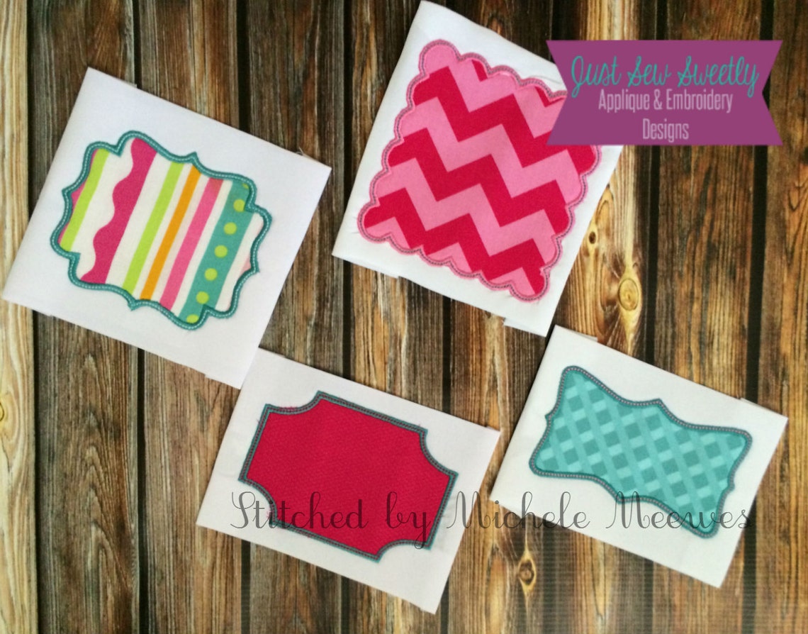 Applique Frame Bundle 8 Frame Applique Designs Embroidery | Etsy