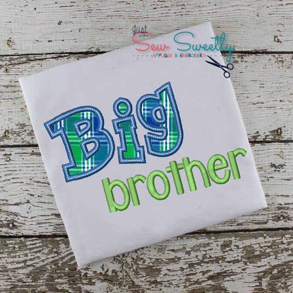 Big Brother Applique Design - Etsy
