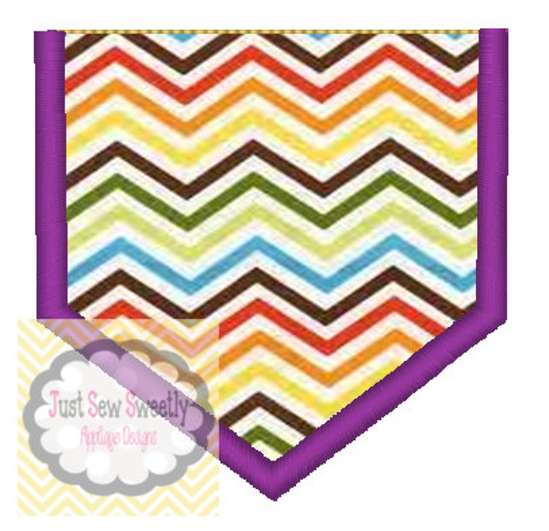 Pointed Pocket Applique Design - Embroidery Machine Pattern - Etsy