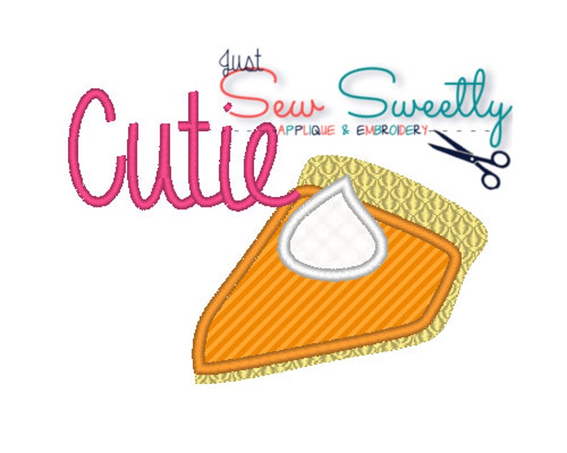 Cutie Pie Applique Embroidery Design Embroidery Machine - Etsy