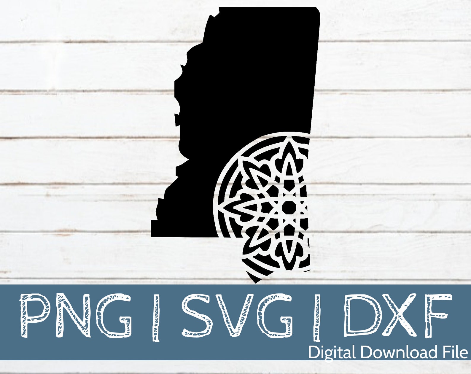 Mississippi State Mandala Zentangle SVG / United States - Etsy