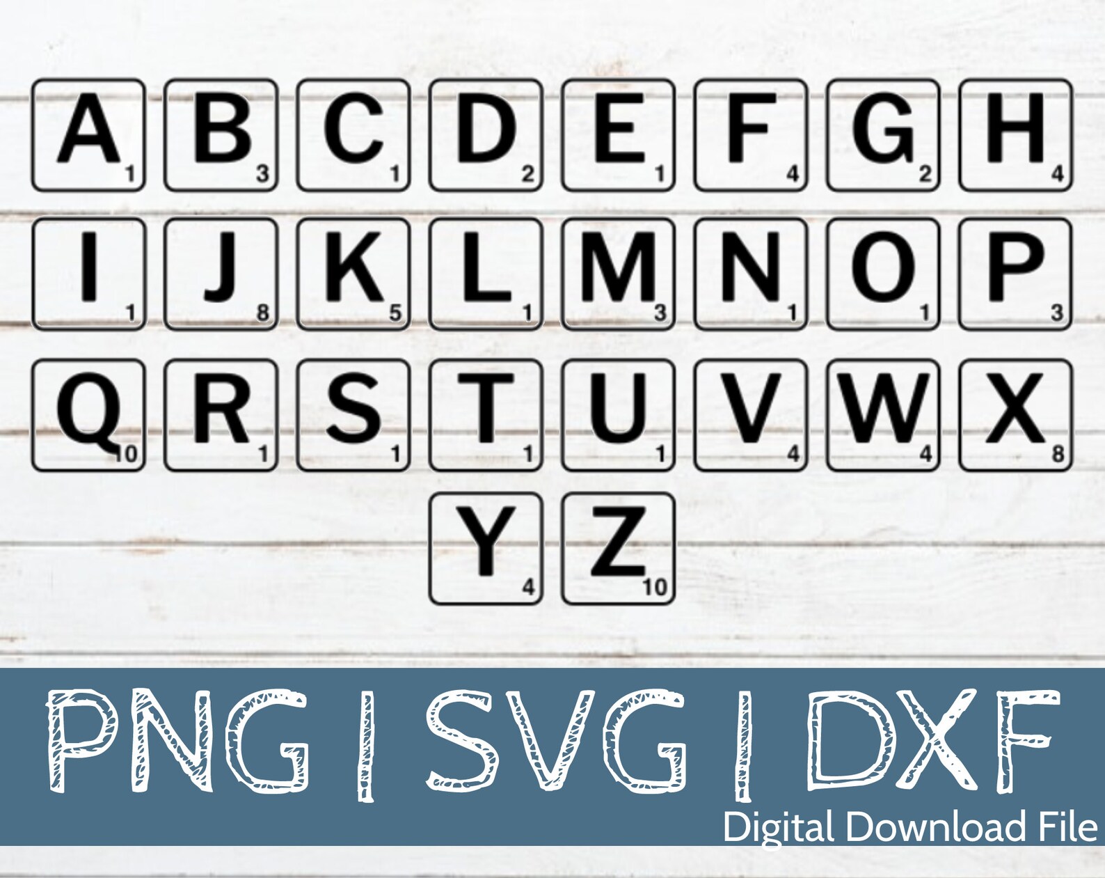 Letter Tiles SVG Bundle Tiles Svg Alphabet Font Svg DXF | Etsy