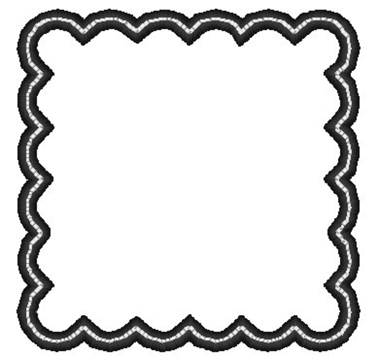 Scallop Square Frame Applique Design Embroidery Machine - Etsy