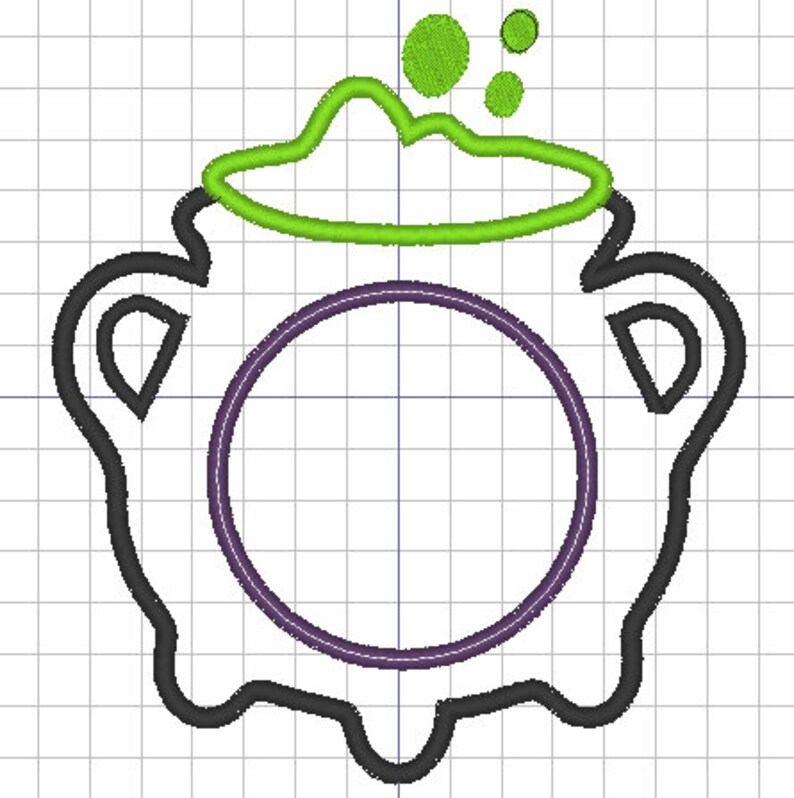 Witch Frame Halloween Applique Design Halloween Embroidery | Etsy