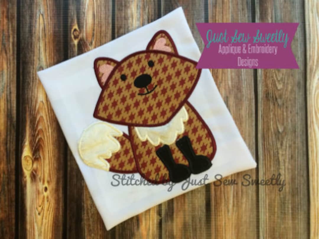 Fox Applique Design - Embroidery Machine Pattern - Etsy