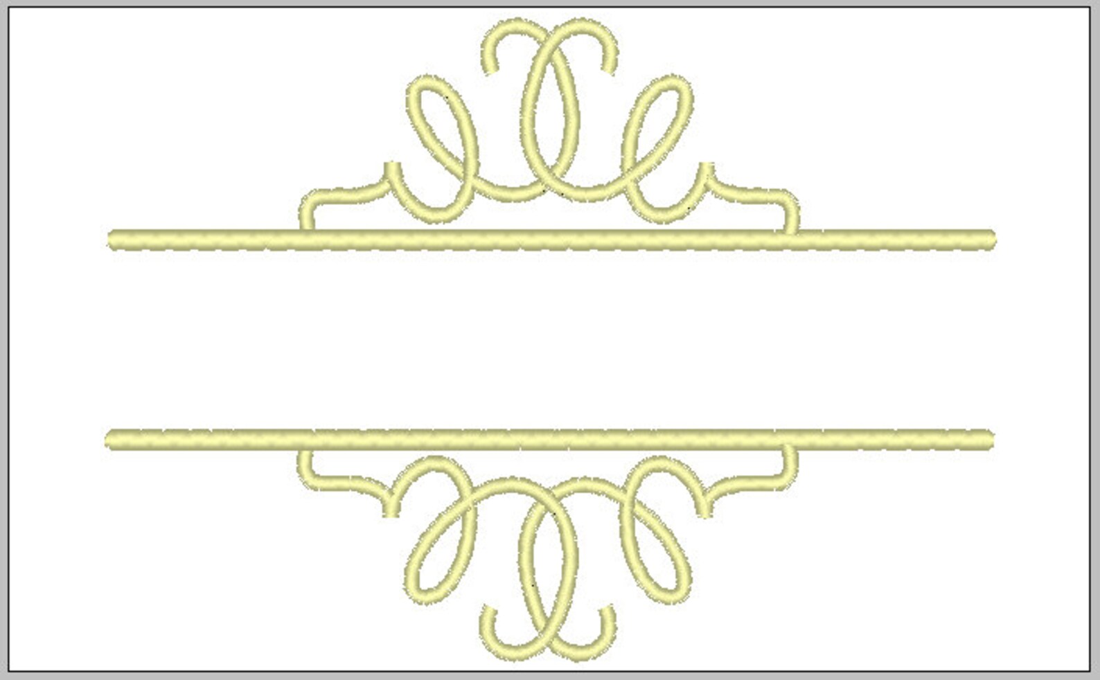 Swirly Scroll Split Frame Design Embroidery Machine Pattern - Etsy