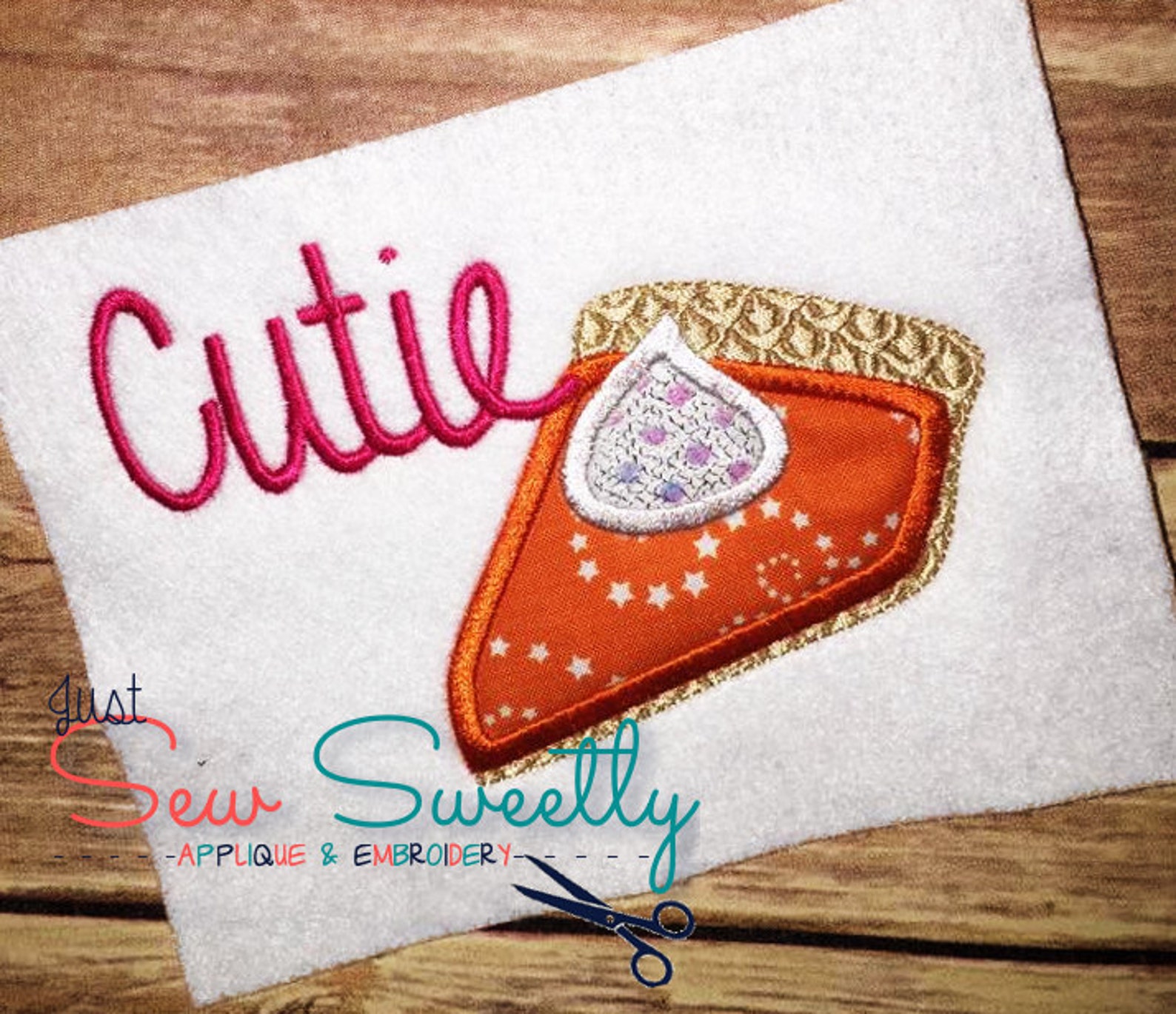 Cutie Pie Applique Embroidery Design Embroidery Machine - Etsy