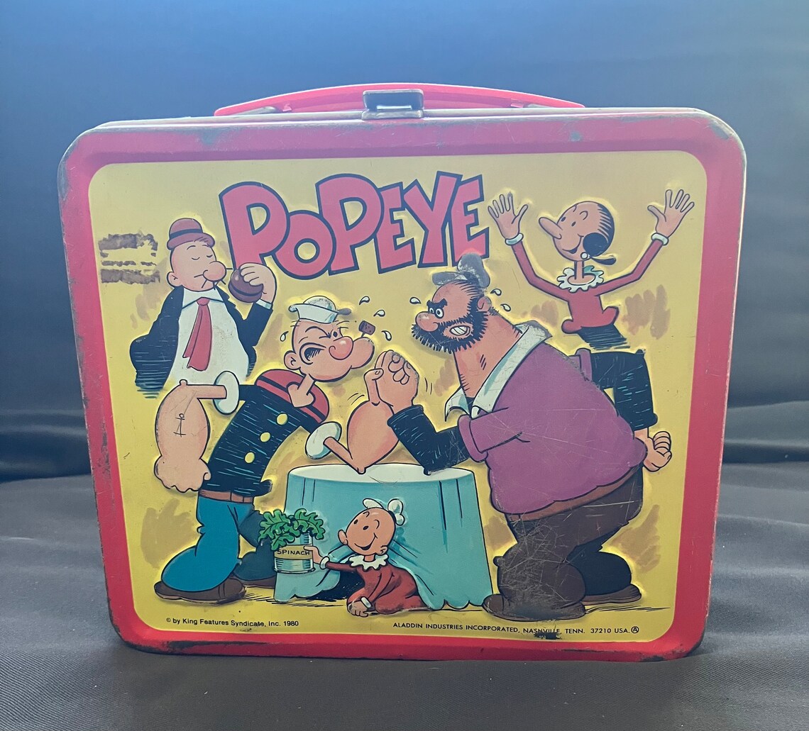 POPEYE "she's Mine!" Children's Vintage Metal Lunch Box 1980 Aladdin ...