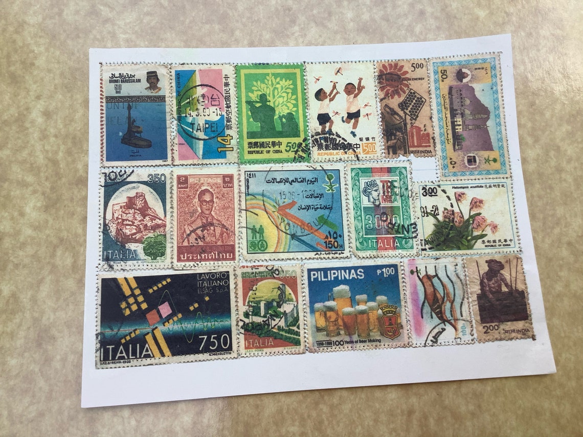 Vintage Decorative Perforated Post Stamps for Scrapbook, Journals ...