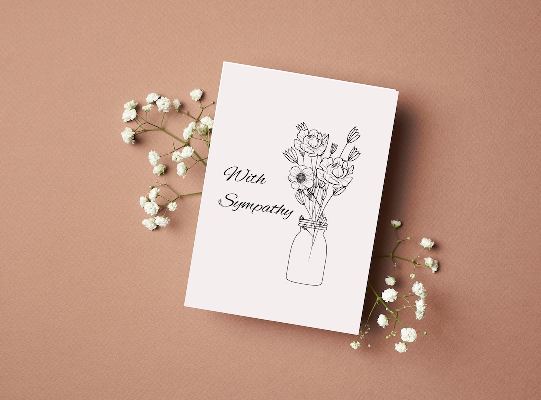 With Sympathy Card | Sympathy Card | Printable Bereavement Card ...