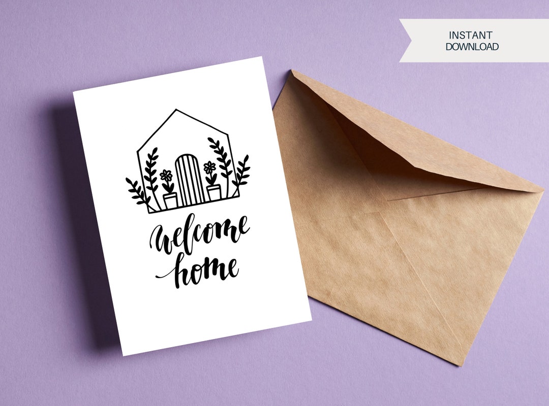 Welcome Home Printable Card | New Home Card | INSTANT DOWNLOAD - Etsy