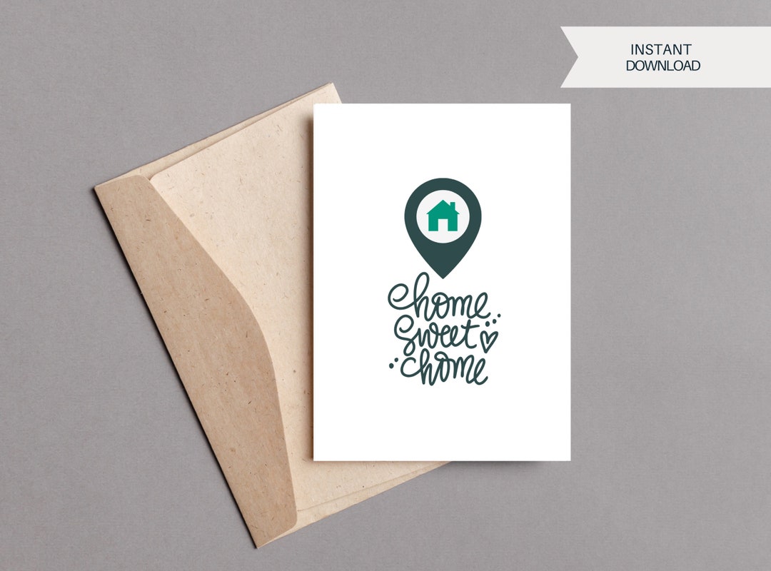Home Sweet Home Card | Housewarming Printable (digital Download) - Etsy