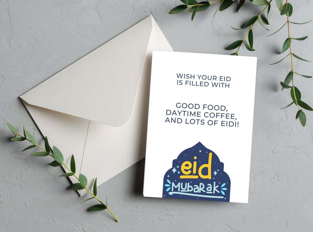 Elegant Printable Eid Greeting Card | Digital Card| INSTANT DOWNLOAD - Etsy