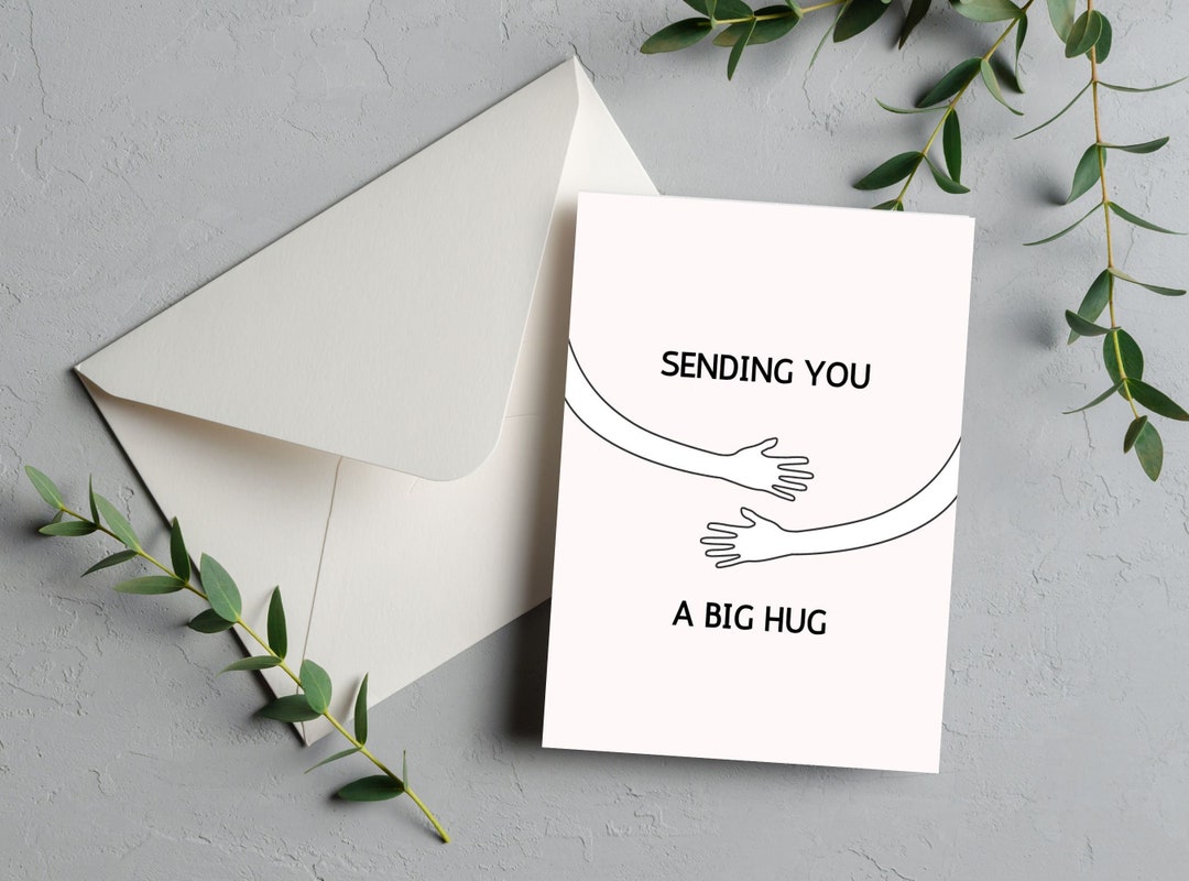 Virtual Hug Card | Big Hug Printable Card | Long Distance Card | Printable File INSTANT DOWNLOAD ...