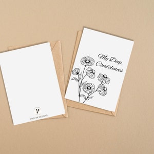 Floral Condolence Card | Minimalist Sympathy (digital Download) - Etsy