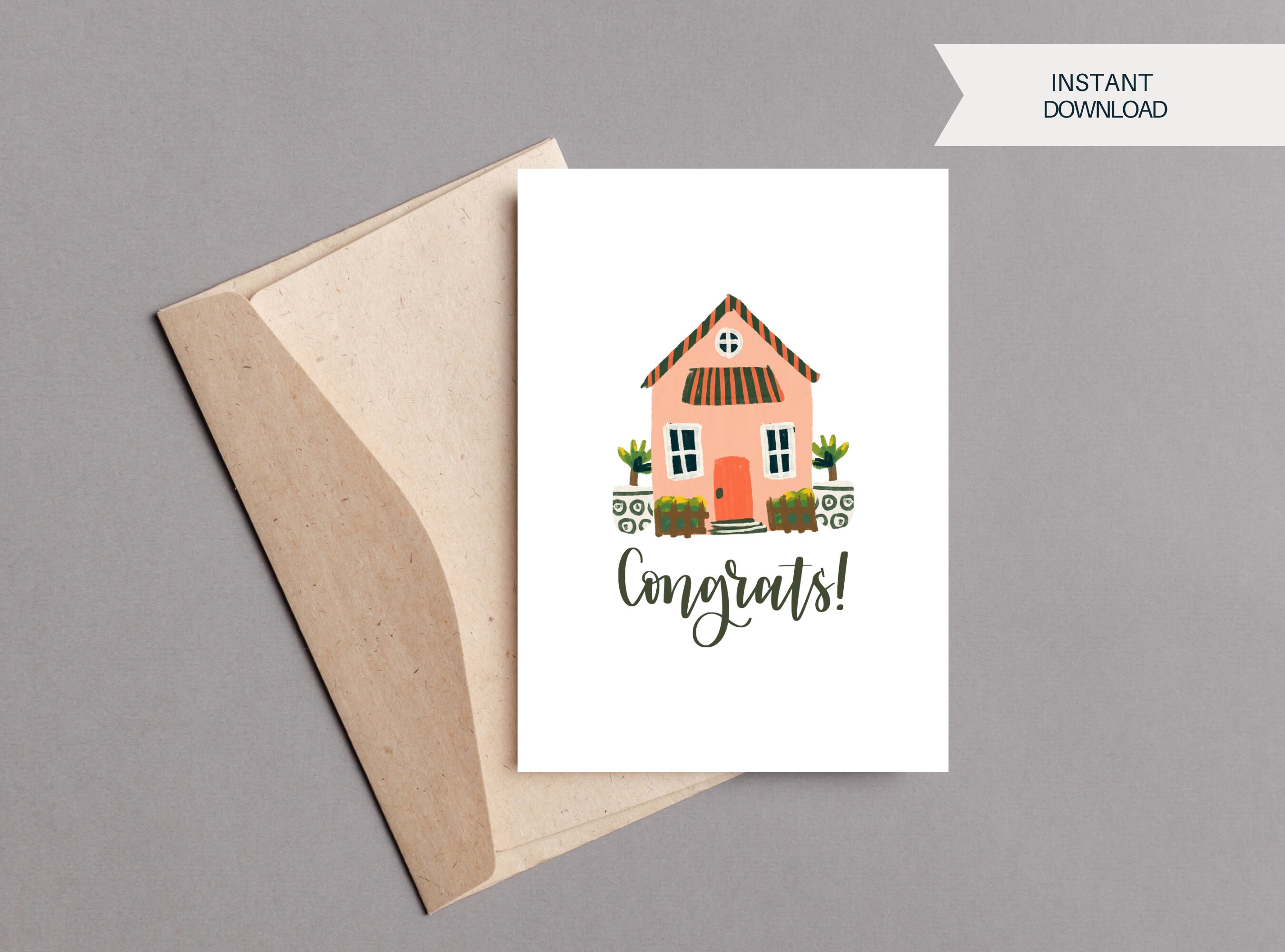 Congrats Printable Card | New Home Card | INSTANT DOWNLOAD - Etsy