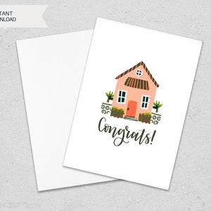 Congrats Printable Card | New Home Card | INSTANT DOWNLOAD - Etsy