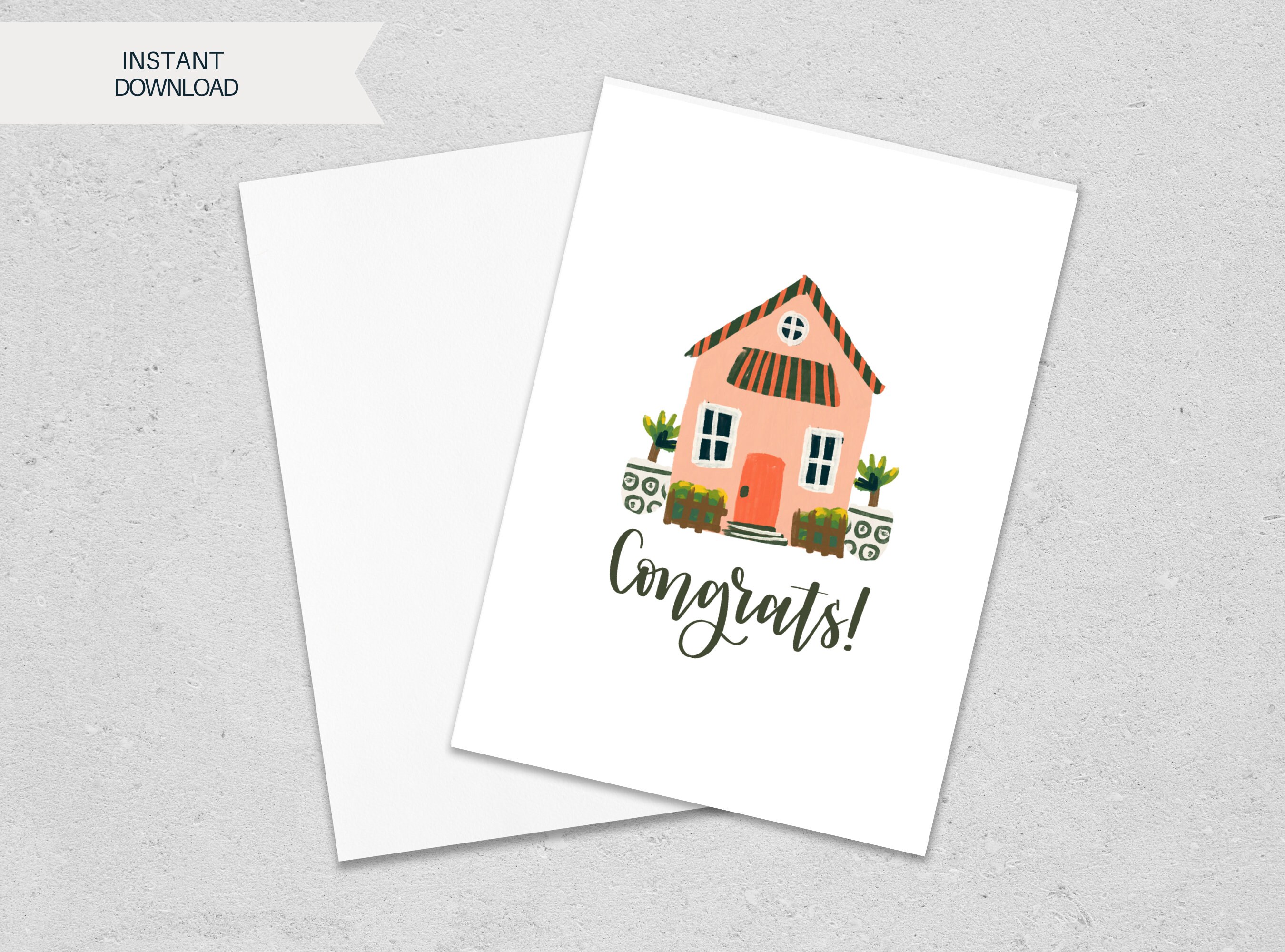 Congrats Printable Card | New Home Card | INSTANT DOWNLOAD - Etsy
