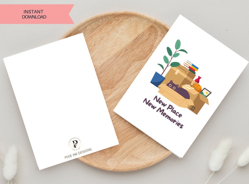 New Place, New Memories Printable Card | New Home Card | INSTANT ...