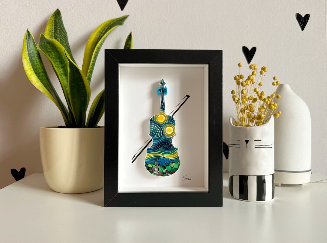 Quilled Paper Art: Vincent's Violin - Inspired by Starry Night by Van ...