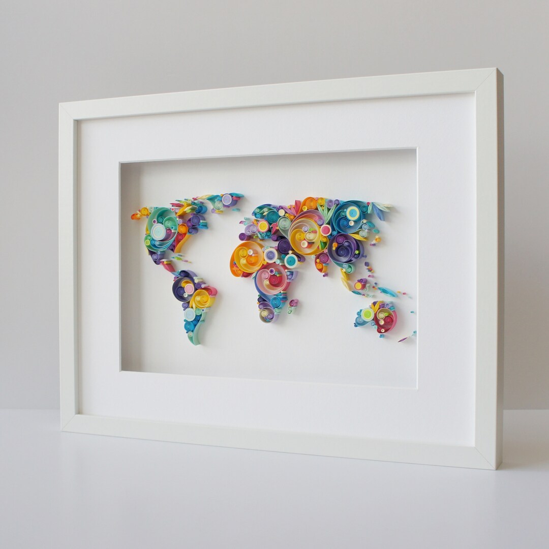Quilled Paper Art: We Are the World - Etsy