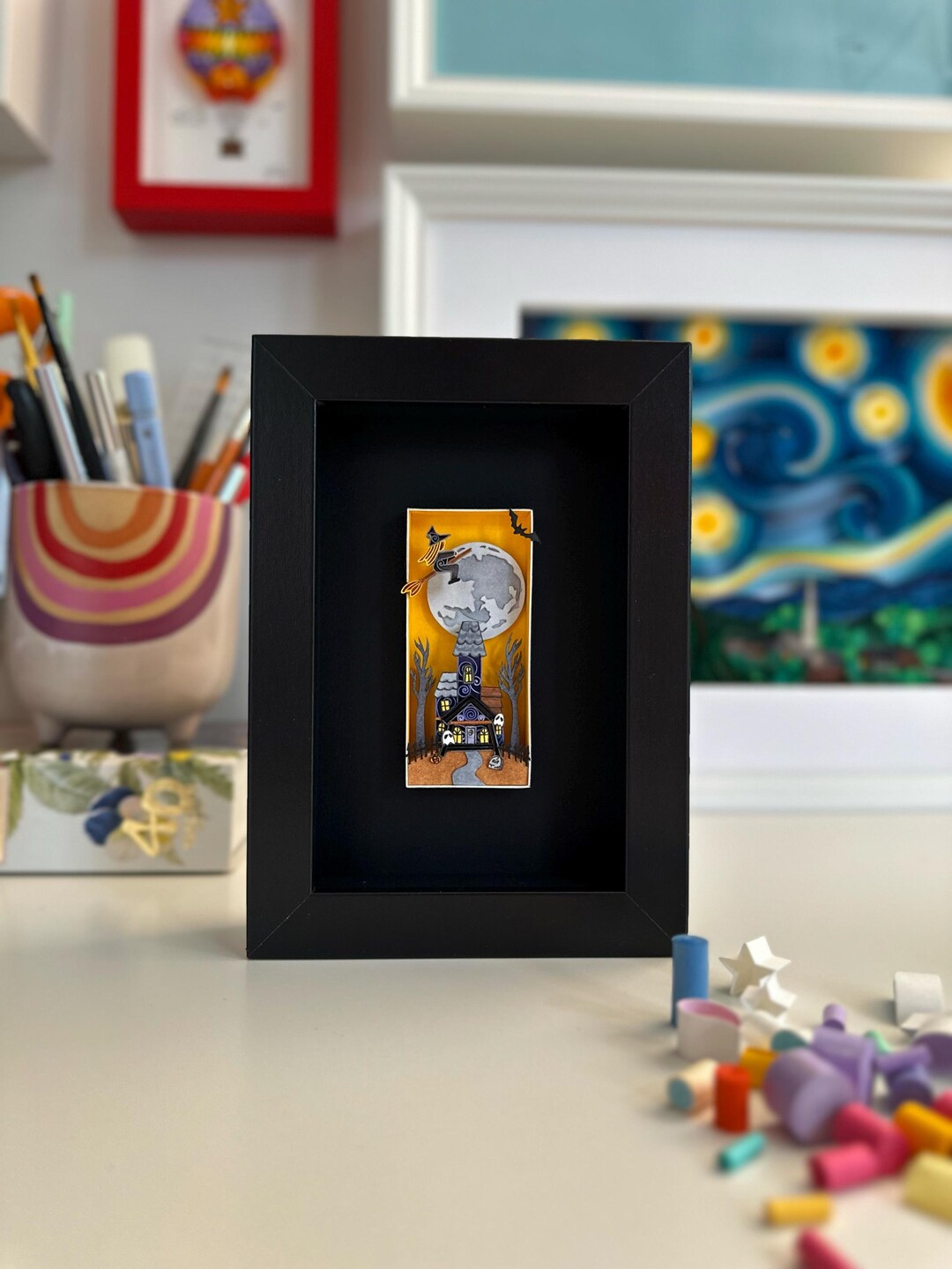 Home Sweet Haunted Home - Miniature Paper Quilling Art - Etsy