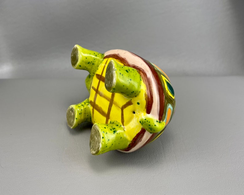 Vintage Colorful Hand-painted Ceramic Turtle-5 1/2 Inches - Etsy