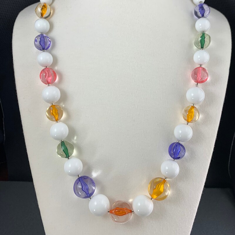 Lucite Bead Necklace - Etsy