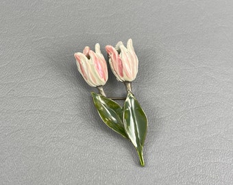 Enamel Tulip Brooch - Etsy