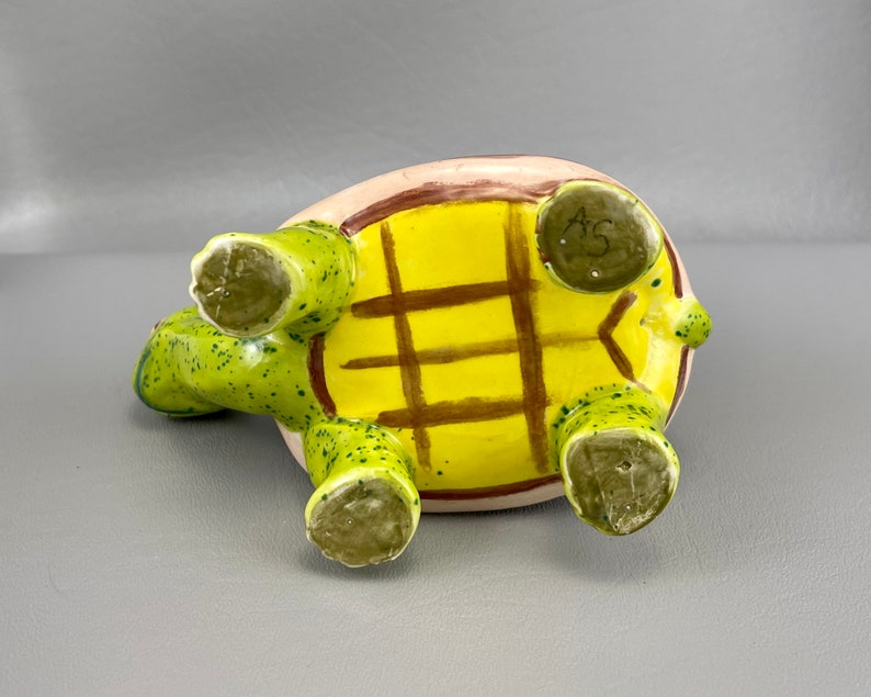 Vintage Colorful Hand-painted Ceramic Turtle-5 1/2 Inches - Etsy