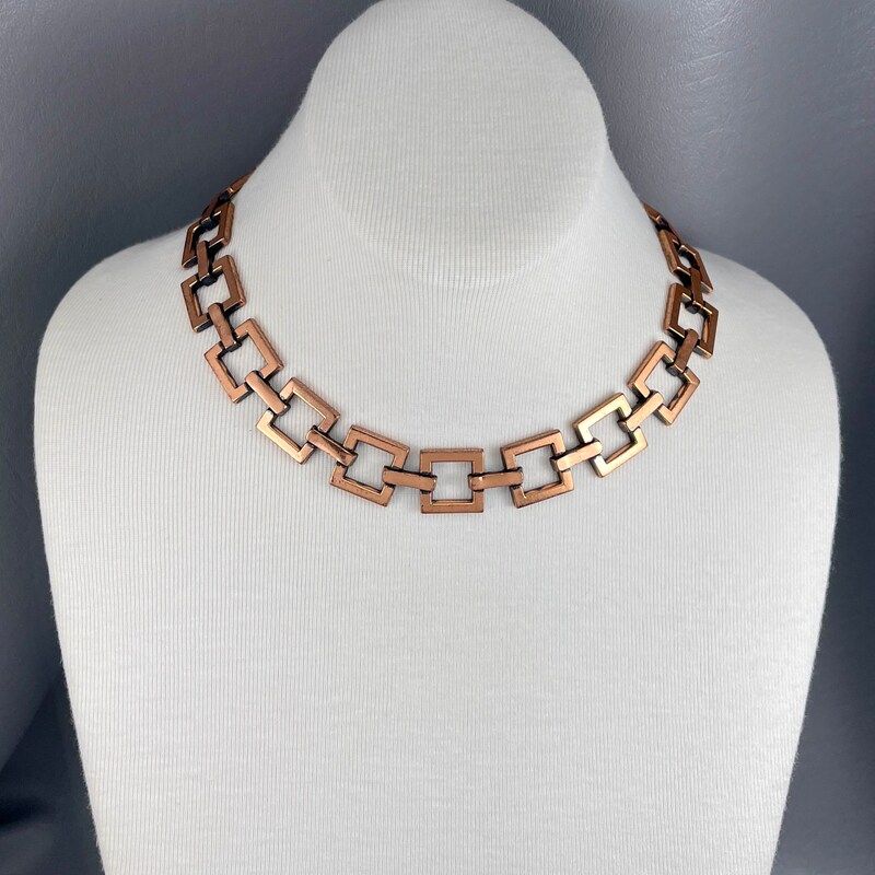 Long Copper Necklace - Etsy