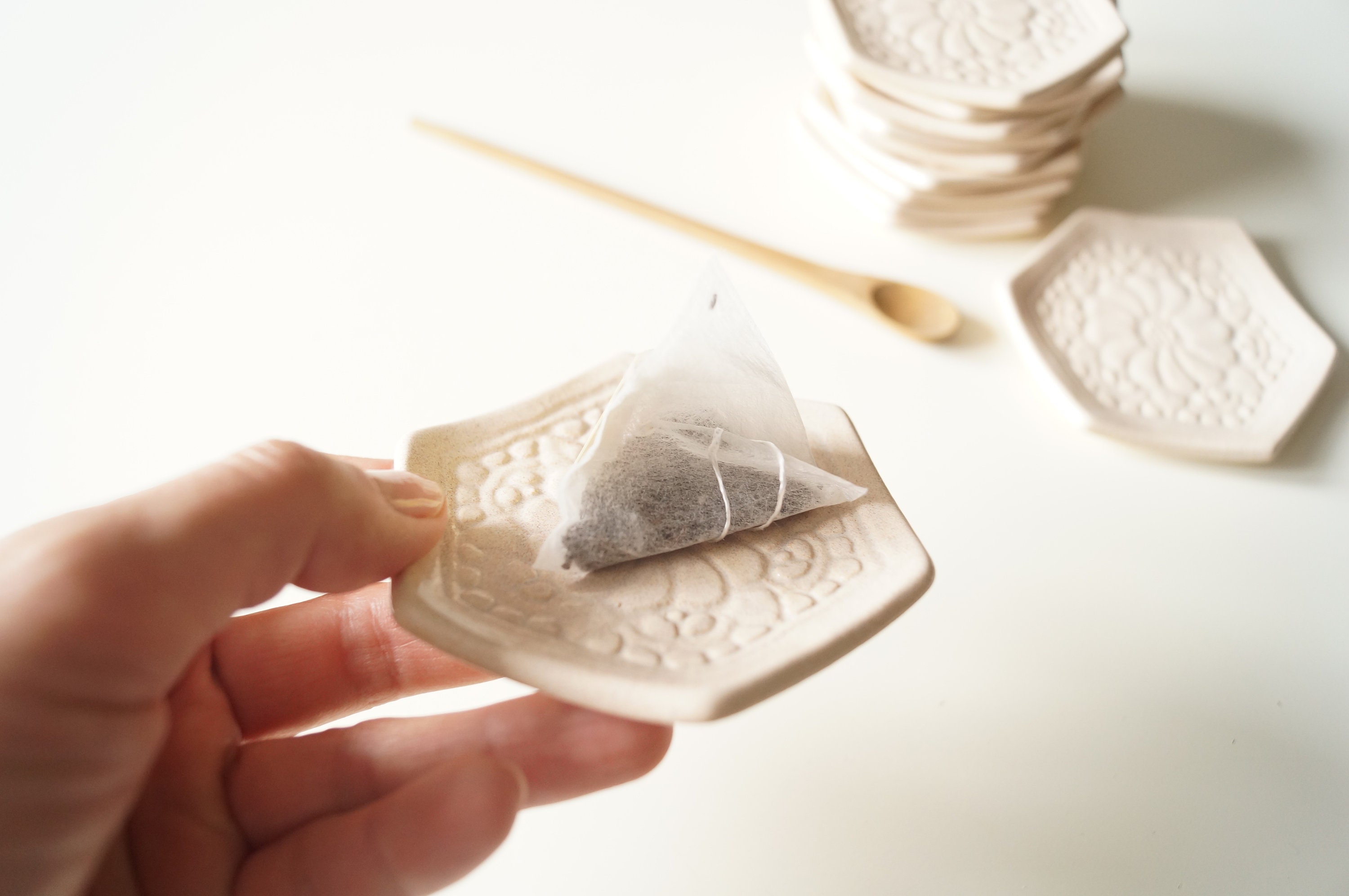 Cream Tea Bag Holder Ceramic Tea Bag Rest Housewarming Gift - Etsy