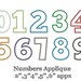 NUMBERS Appliqué Design Machine Embroidery | Etsy