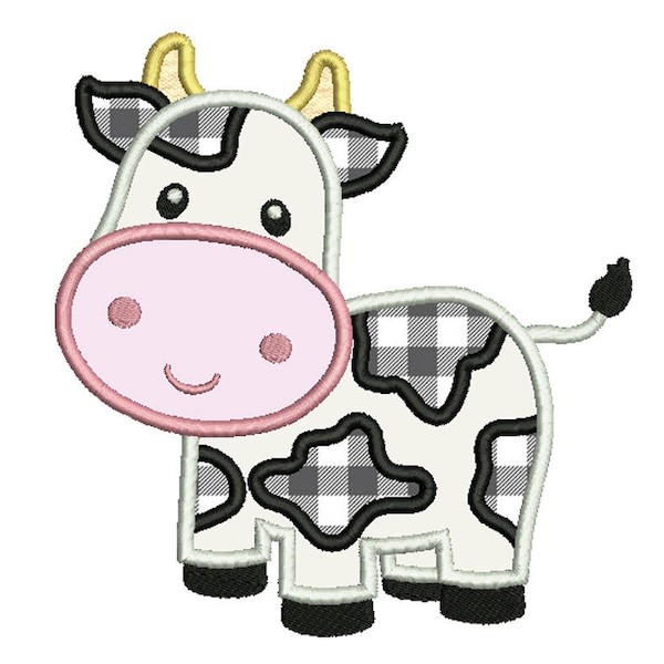 Cow Applique Design - Etsy