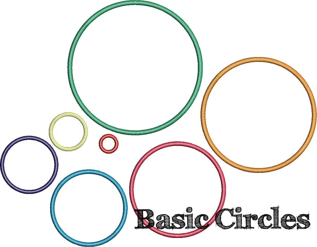 Basic Circle Applique Design - Instant Download Digital File - Machine ...