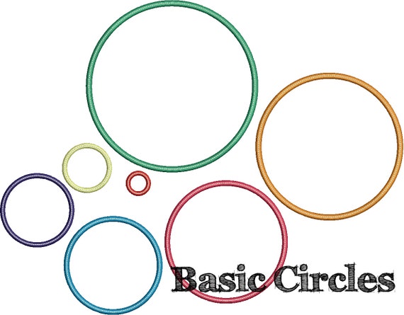 Basic Circle Applique Design Instant Download Digital File - Etsy