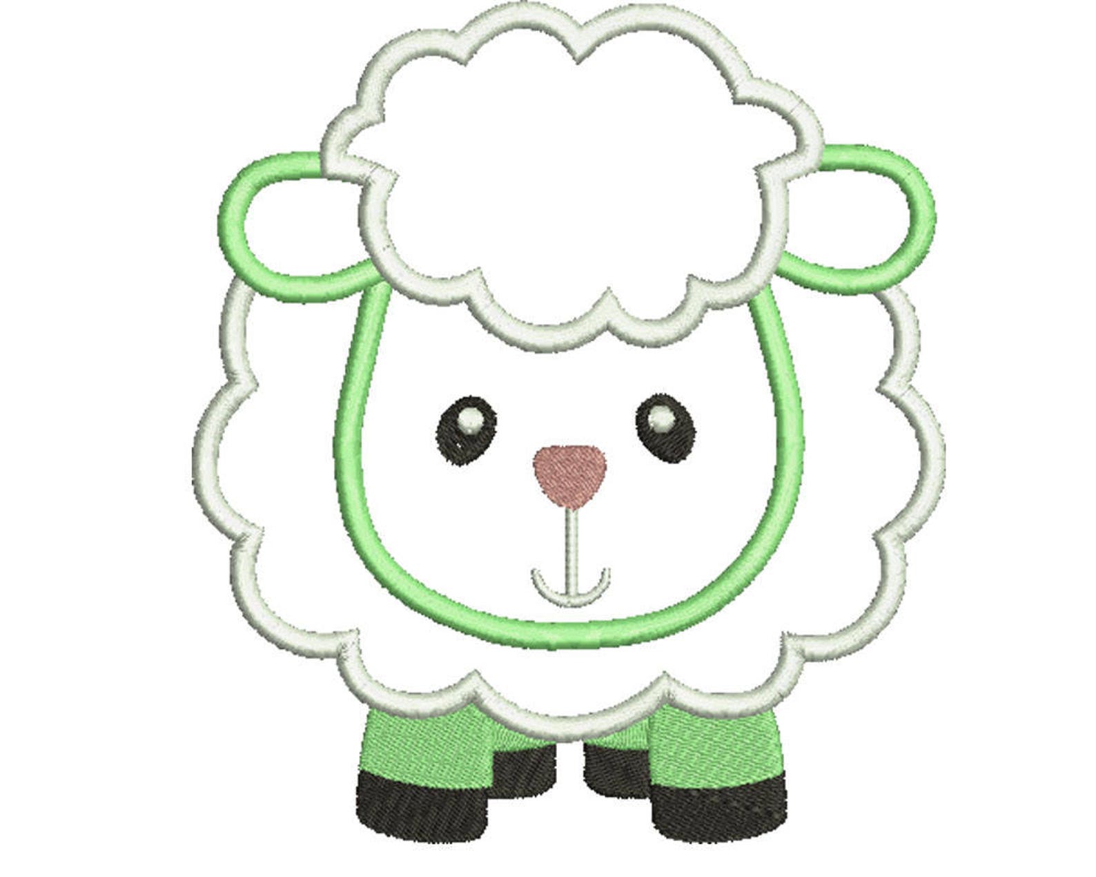 SHEEP Applique Design - Machine Embroidery - Instant Download Digital ...