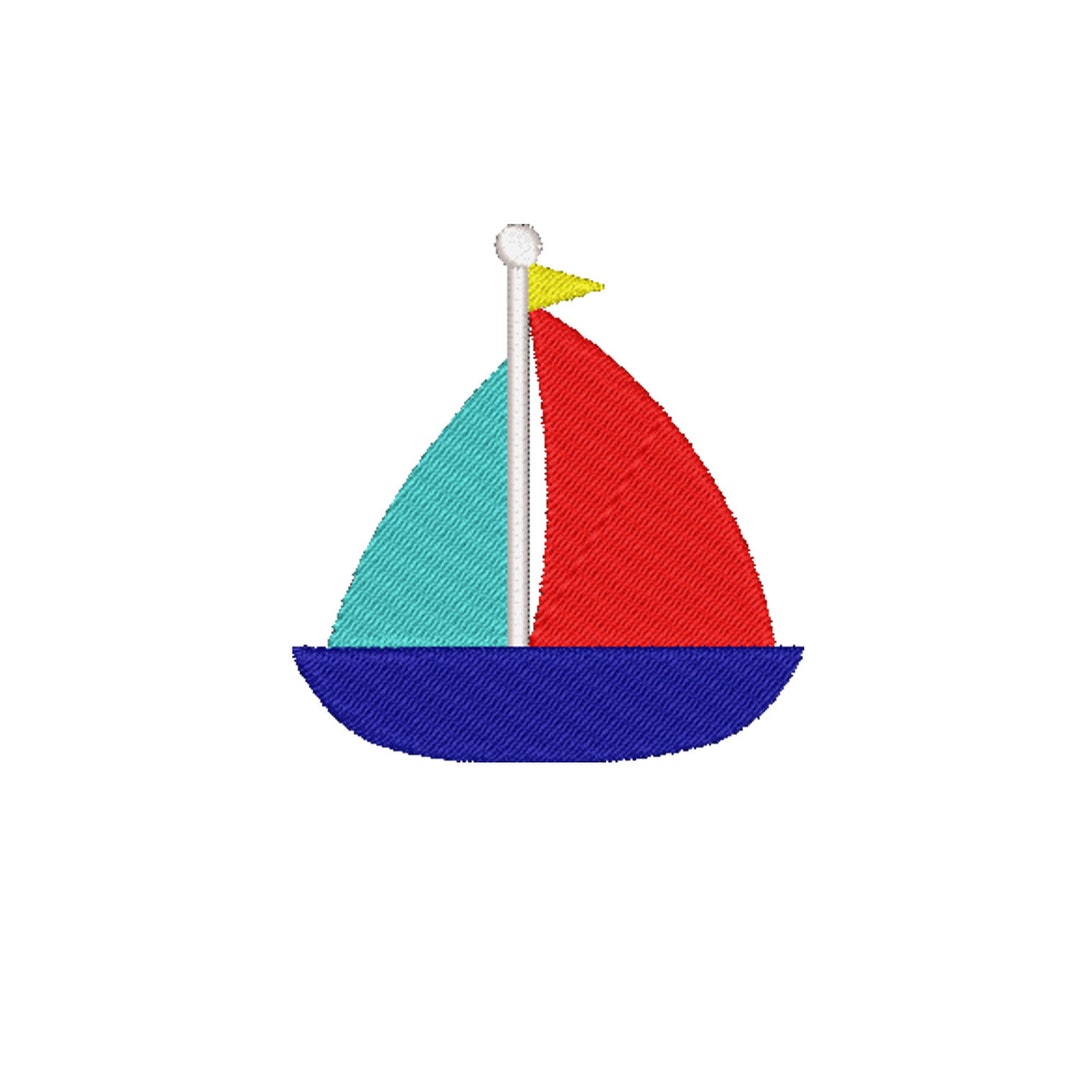 SAILBOAT EMBROIDERY DESIGN - Machine Embroidery - Instant Digital ...