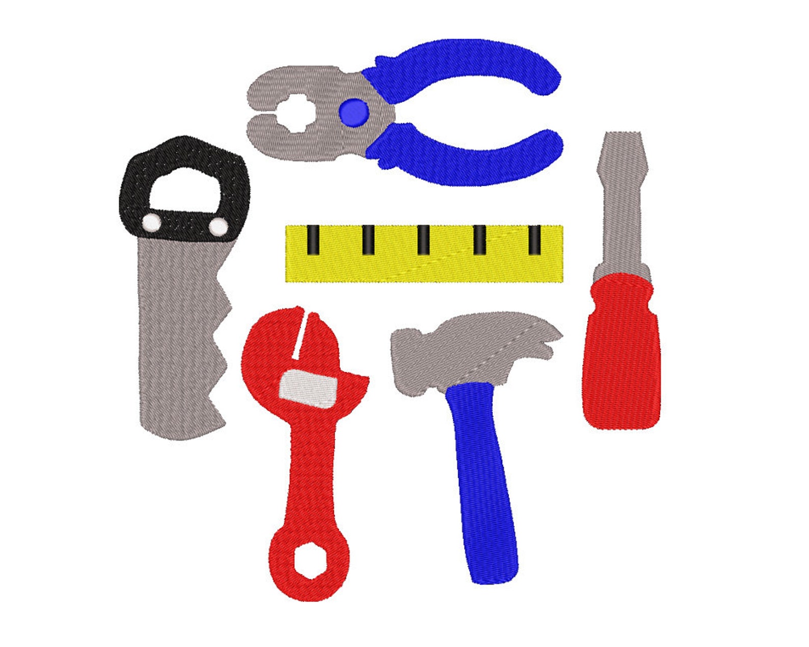 TOOLS Embroidery Design Set Machine Embroidery 6 Designs - Etsy