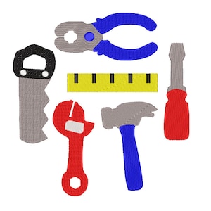 TOOLS Embroidery Design Set - Machine Embroidery - 6 Designs - Multiple ...