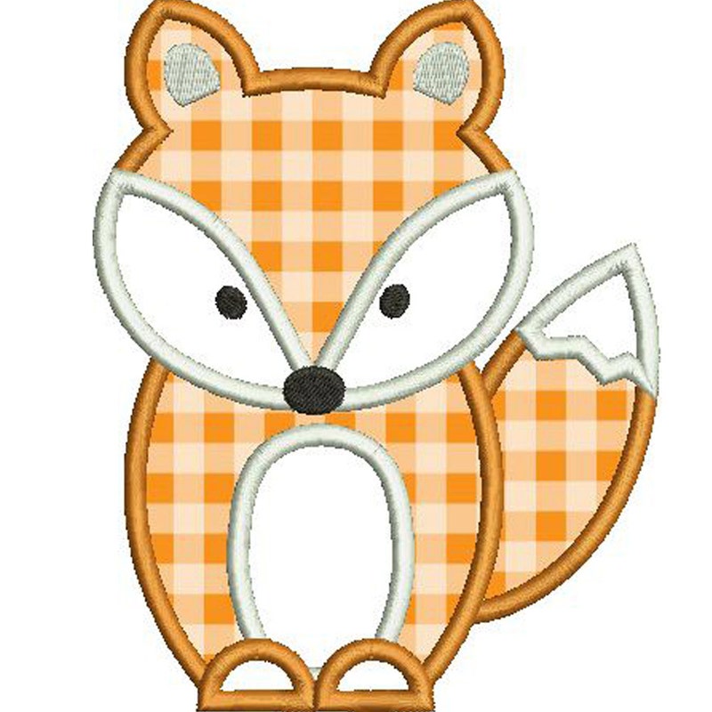 Fox Applique Design - Etsy