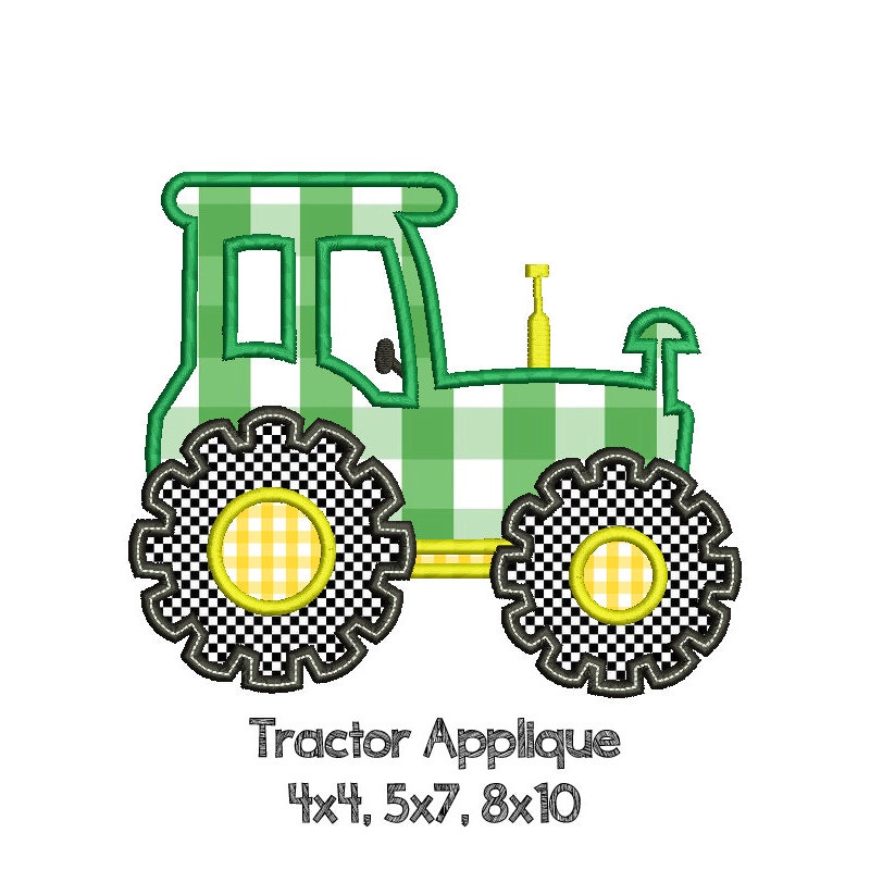 Tractor Applique - Etsy