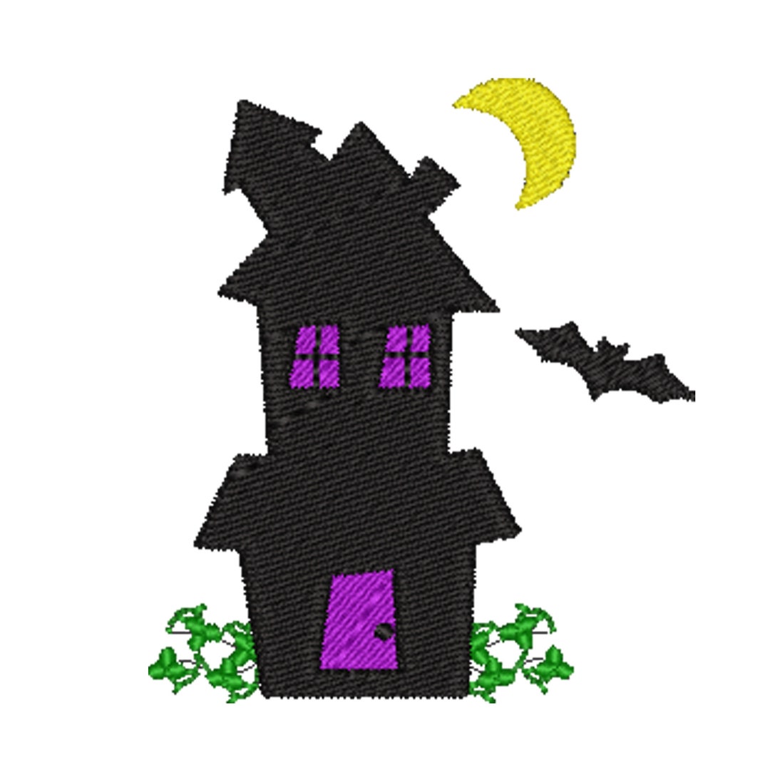 HAUNTED HOUSE - Embroidery Design - Multiple Sizes - Halloween ...